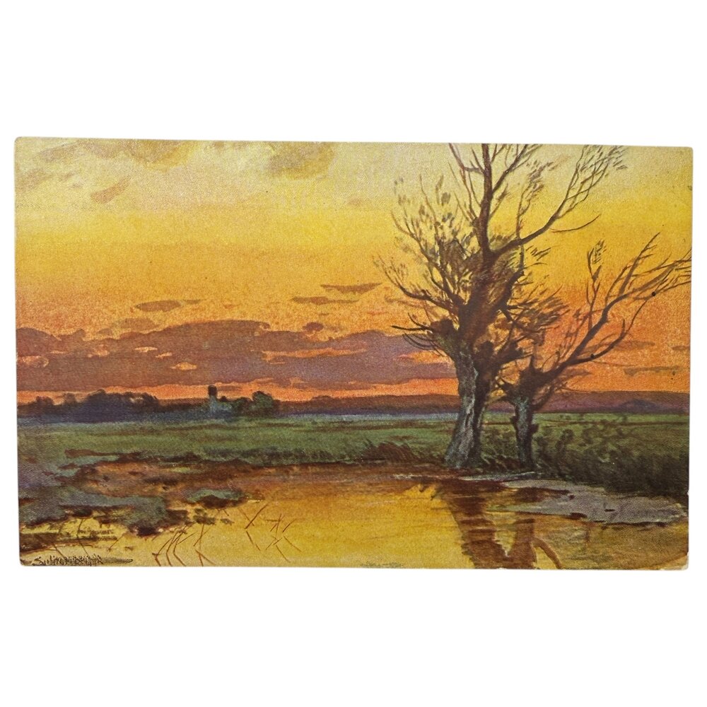 Почтовая открытка "Пейзаж" 1900-1915 гг. Theo Stroefer, Нюрнберг, Германская Империя
