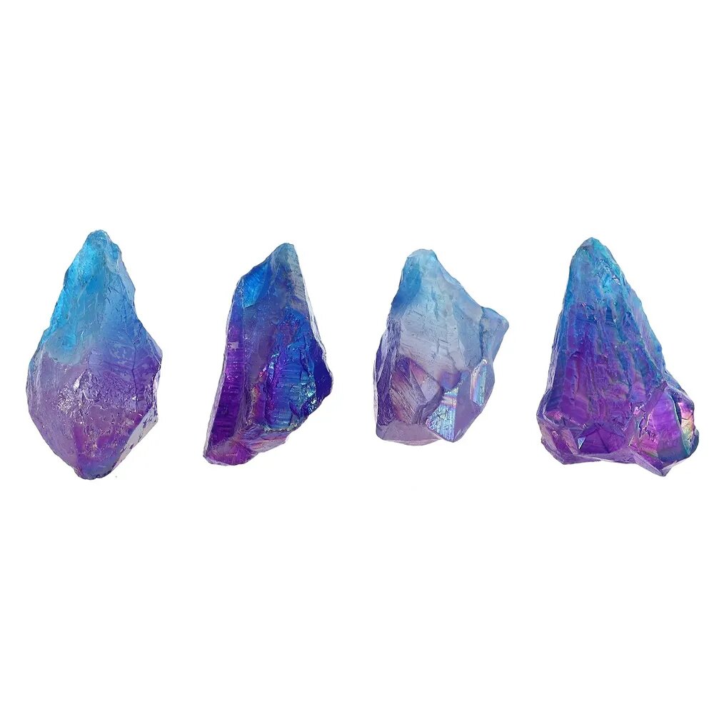Набор из 4 цветных кристальных столбиков из натурального камня для настольного украшения