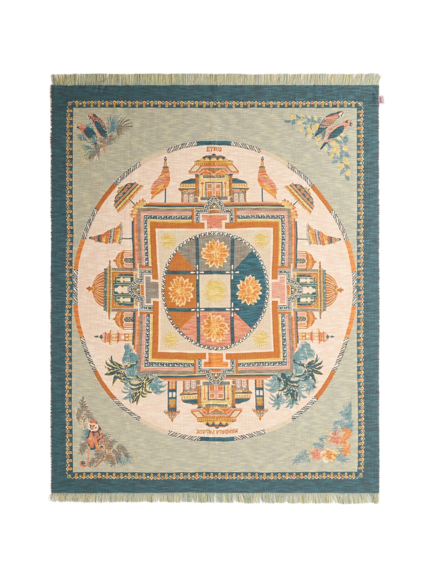 Жаккардовое одеяло Mandala, OneSize , green