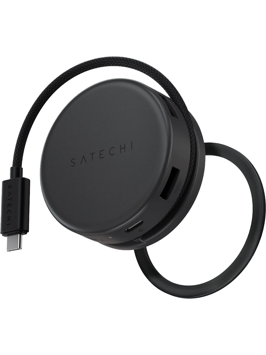 Адаптер Satechi ST-POTG7C OTG 7-in-1 Ethernet & HDMI & USB Черный 3xUSB-A, USB--C. HDMI, SD + TF slot RU