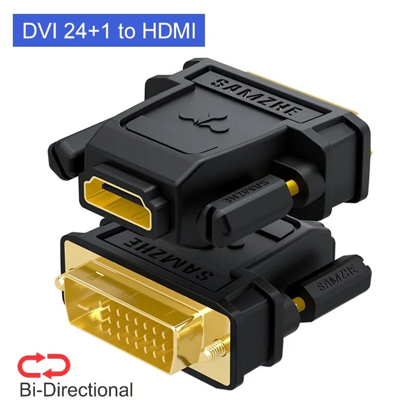 SAMZHE DVI 24+1 to HDMI адаптер, черный