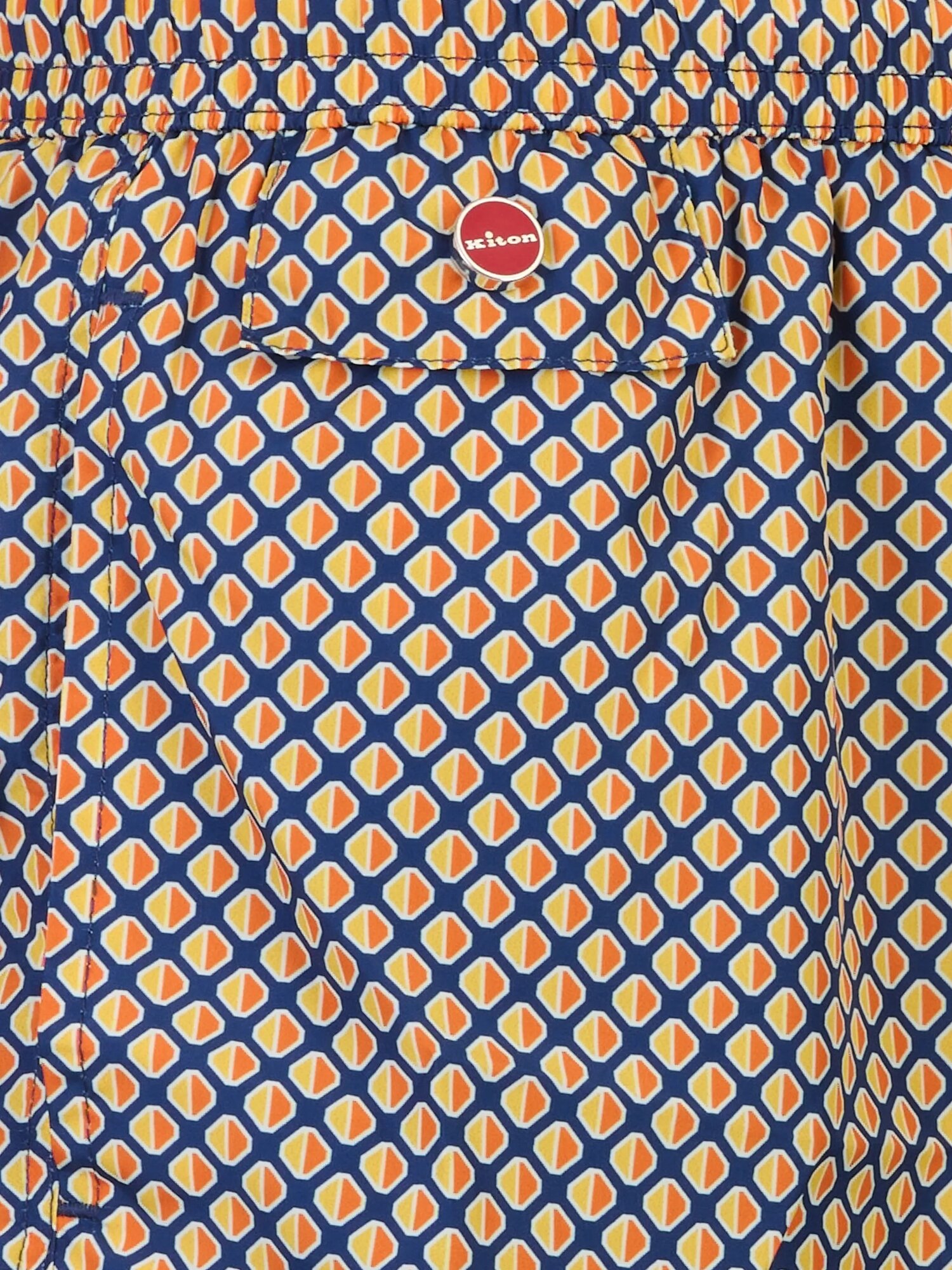 Шорты для плавания Kiton Geometric-print swim shorts, размер 54, blue — фото 1