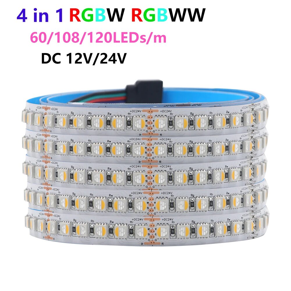 Светодиодная лента XUNATA RGBWW 5050, 24V, 60LED, IP20