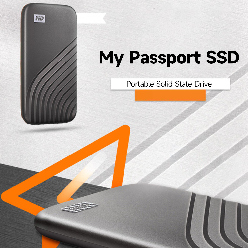 WD My Passport SSD 1TB TypeC Портативный твердотельный накопитель NVMe Высокоскоростная технология 2