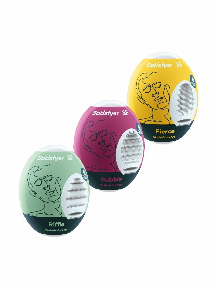 Женский мастурбатор Masturbator Eggs (set of 3) (Riffle, Bubble, Fierce) 4001807