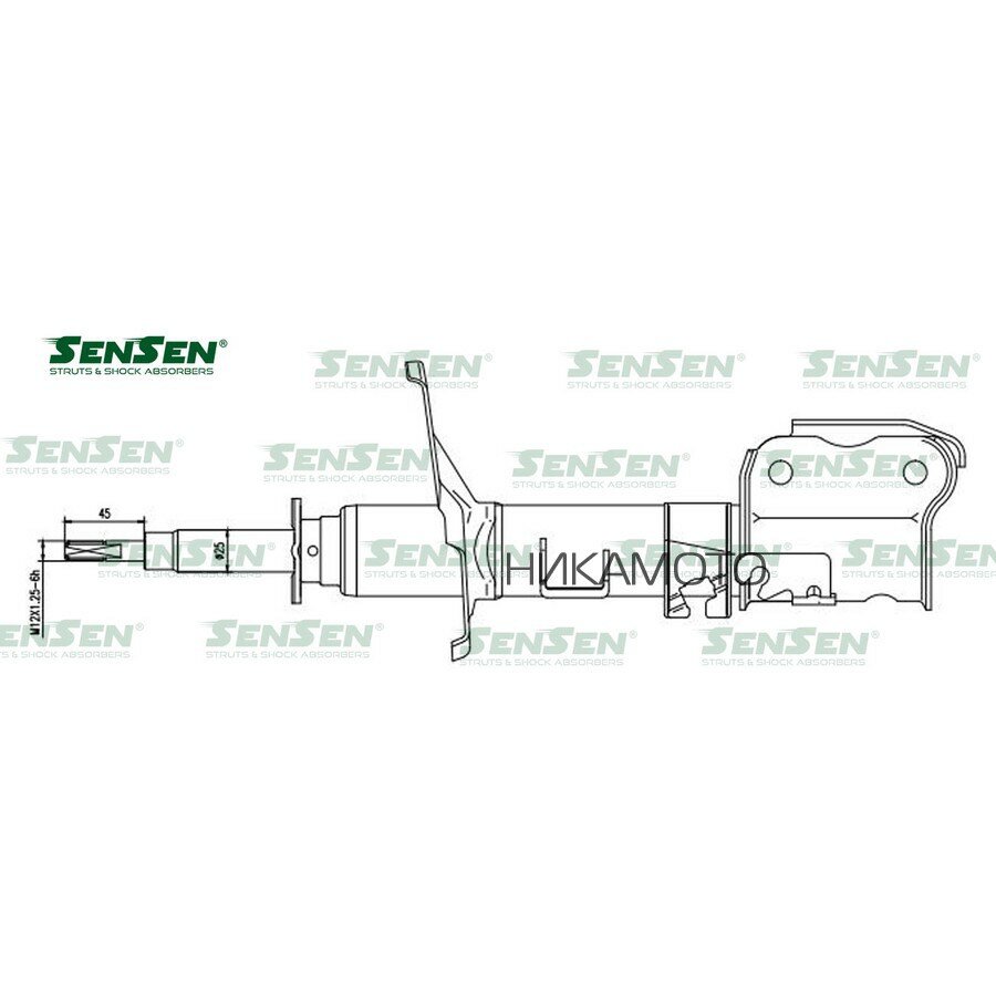 SENSEN 42141184 Амортизатор перед. прав. NISSAN PATHFINDER (R50) 3.3-3.3(3.3)/