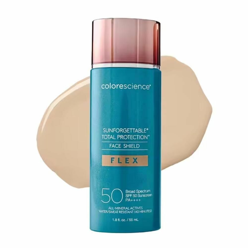 Солнцезащитный крем Colorescience Sunforgettable Total Protection Face Flex SPF 50 Минеральный санскрин с адаптивным тоном, 55 мл минеральный санскрин для лица тонирующий SPF 50