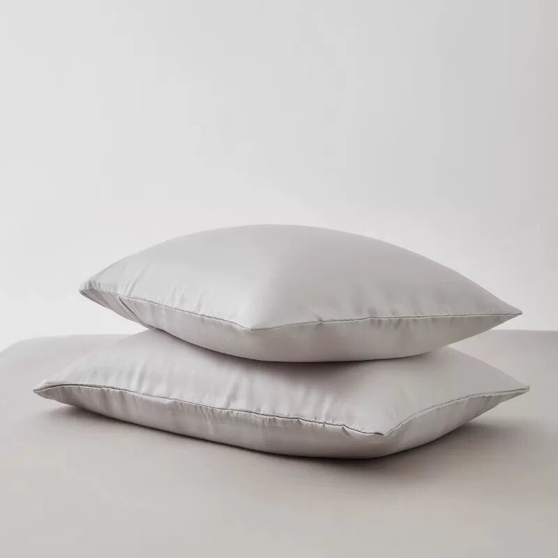 Летняя подушка Tencel комплект из двух, 48x74 см, городской серый, дышащая льняная ткань для постельного белья