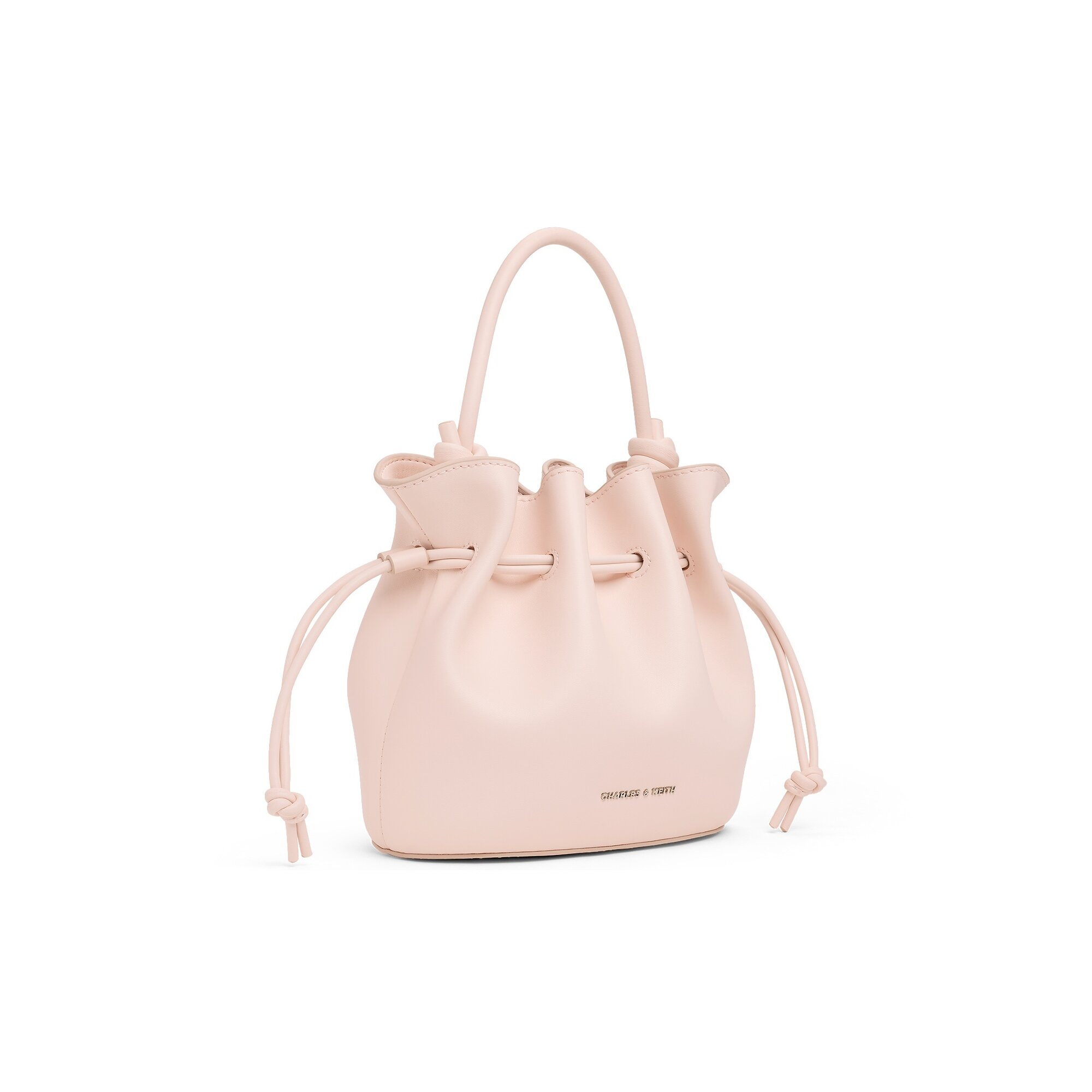 Сумка CHARLES & KEITH, фактура рельефная, светло-розовый — фото 1