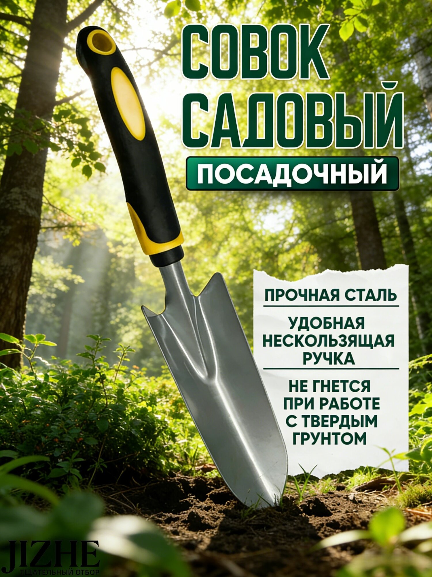 Совок садовый, Нержавеющая сталь, 14.5 см
