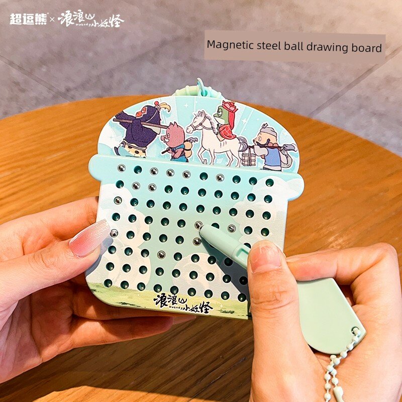 Новый оригинальный брелок-подвеска Langlang Mountain Little Monster с большим магнитным стальным шариком, доска для