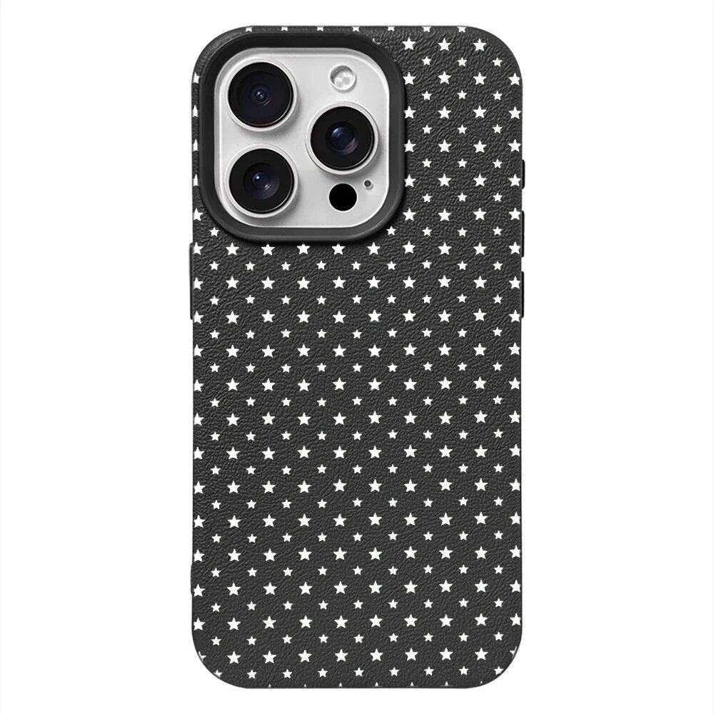 Милый розово-белый противоударный чехол со звездами для iPhone 17, 17E, 16, 15, 14, 13, 12, 11 Pro Max, защитный жесткий чехол-накладка