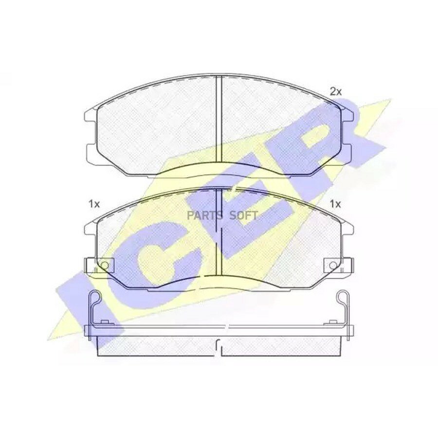 Тормозные колодки ICER 181372