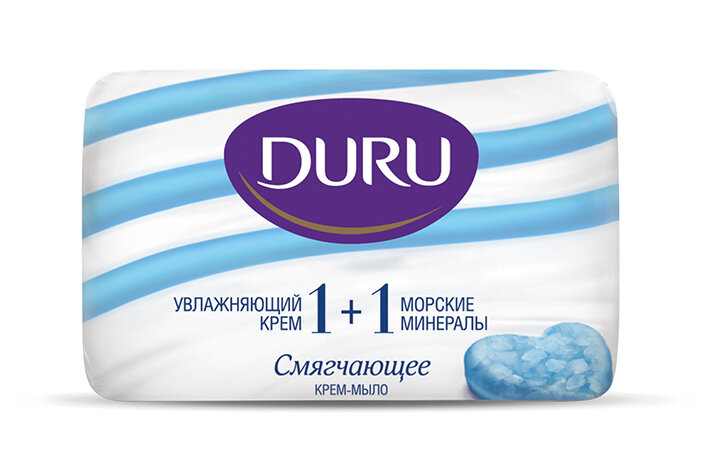 Мыло Duru 1+1 крем Морские минералы, 80г