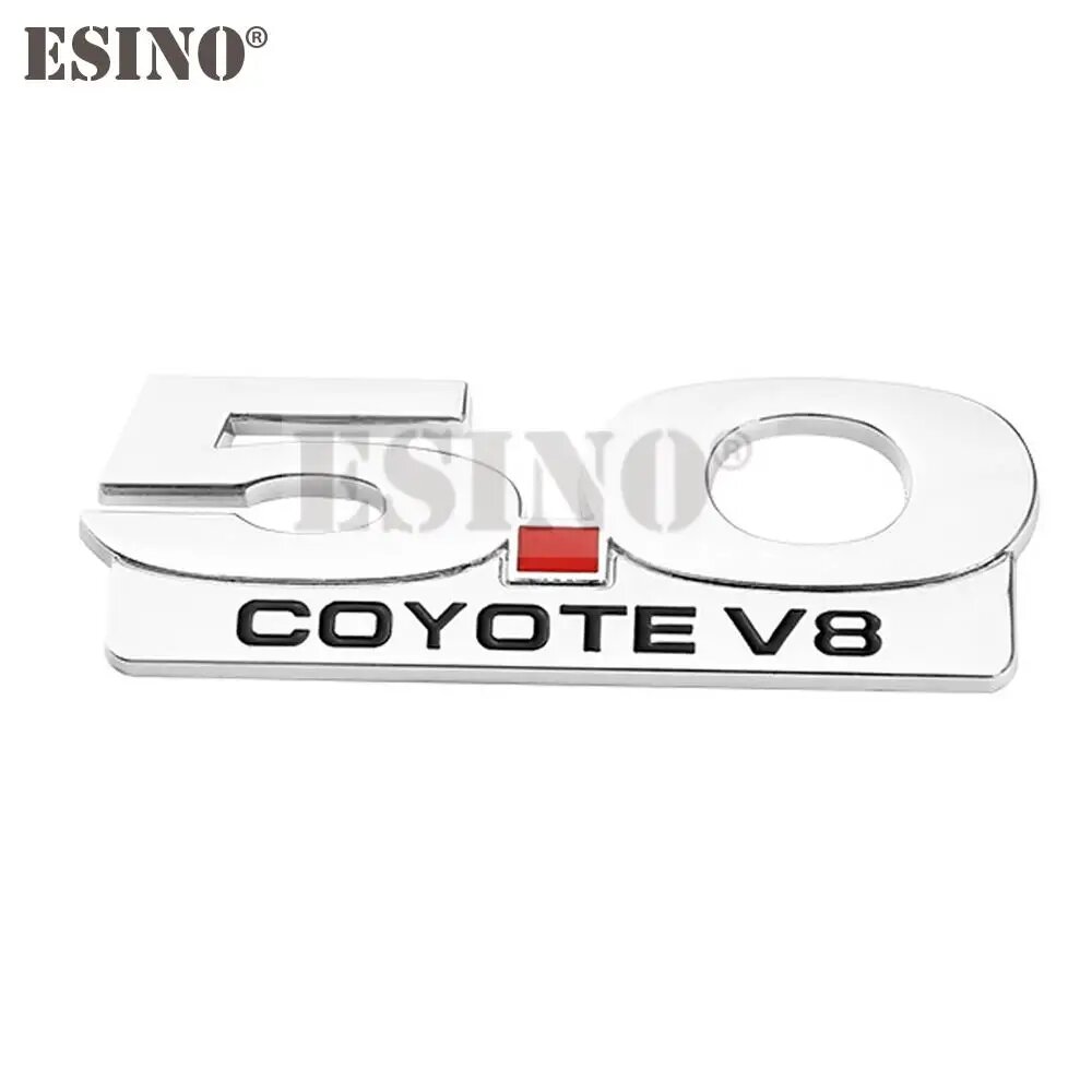 Металлический значок Coyote V8 Silver 5.0 V8 для Ford Mustang