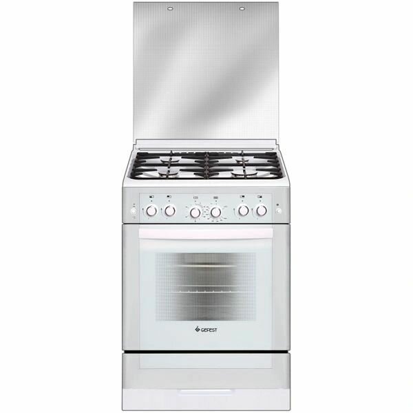 Плита газовая Gefest ПГ 6300-02 0040, 60 см, 4 конфорки, 52 л, гриль, белый