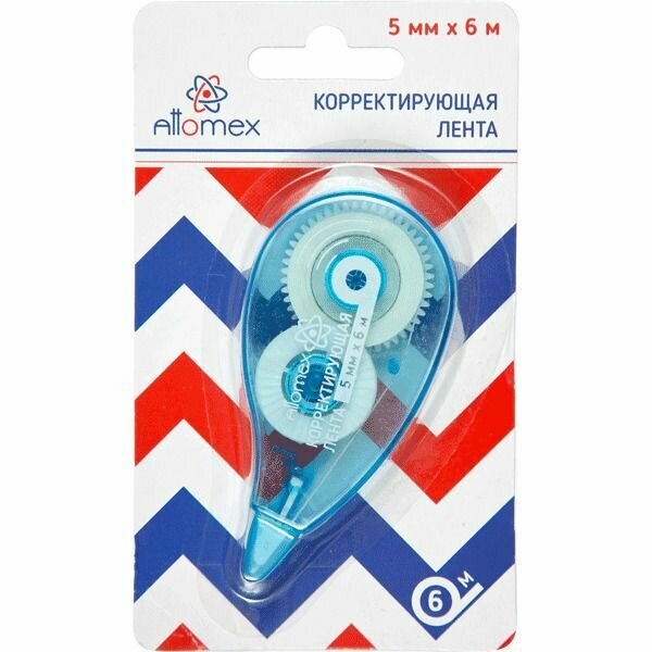 Корректор ленточный канцелярский, штрих замазка, 5мм х 6м
