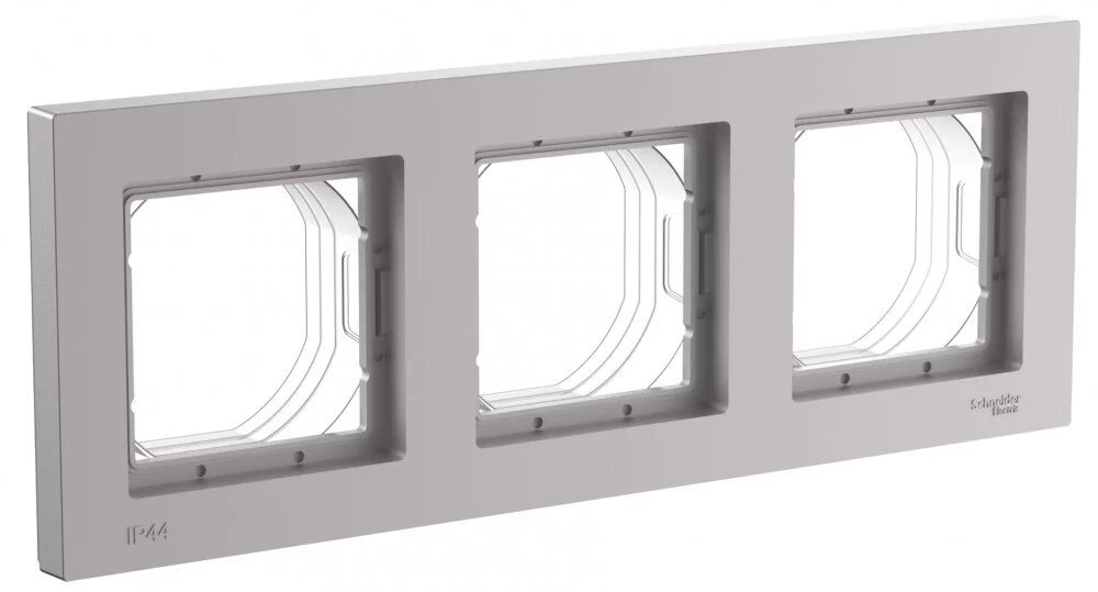 Рамка 3-постовая Systeme Electric AtlasDesign Aqua, IP44, Алюминий