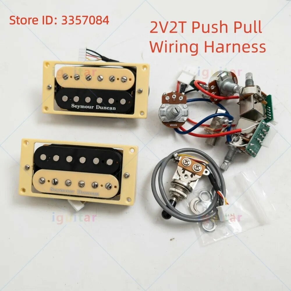 Звукосниматели Seymour Duncan Guitar Humbucker SH1n SH4 4C Zebra/Черный/Белый/хром Двухтактный жгут проводов 2V2T