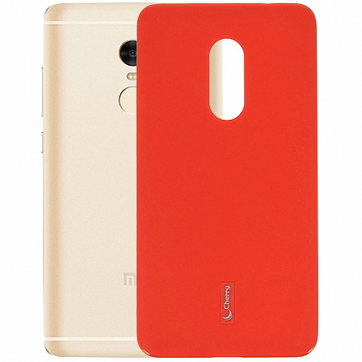 Чехол для Xiaomi Redmi Note 4X силиконовый красный матовый / накладка Soft-Touch, Cherry