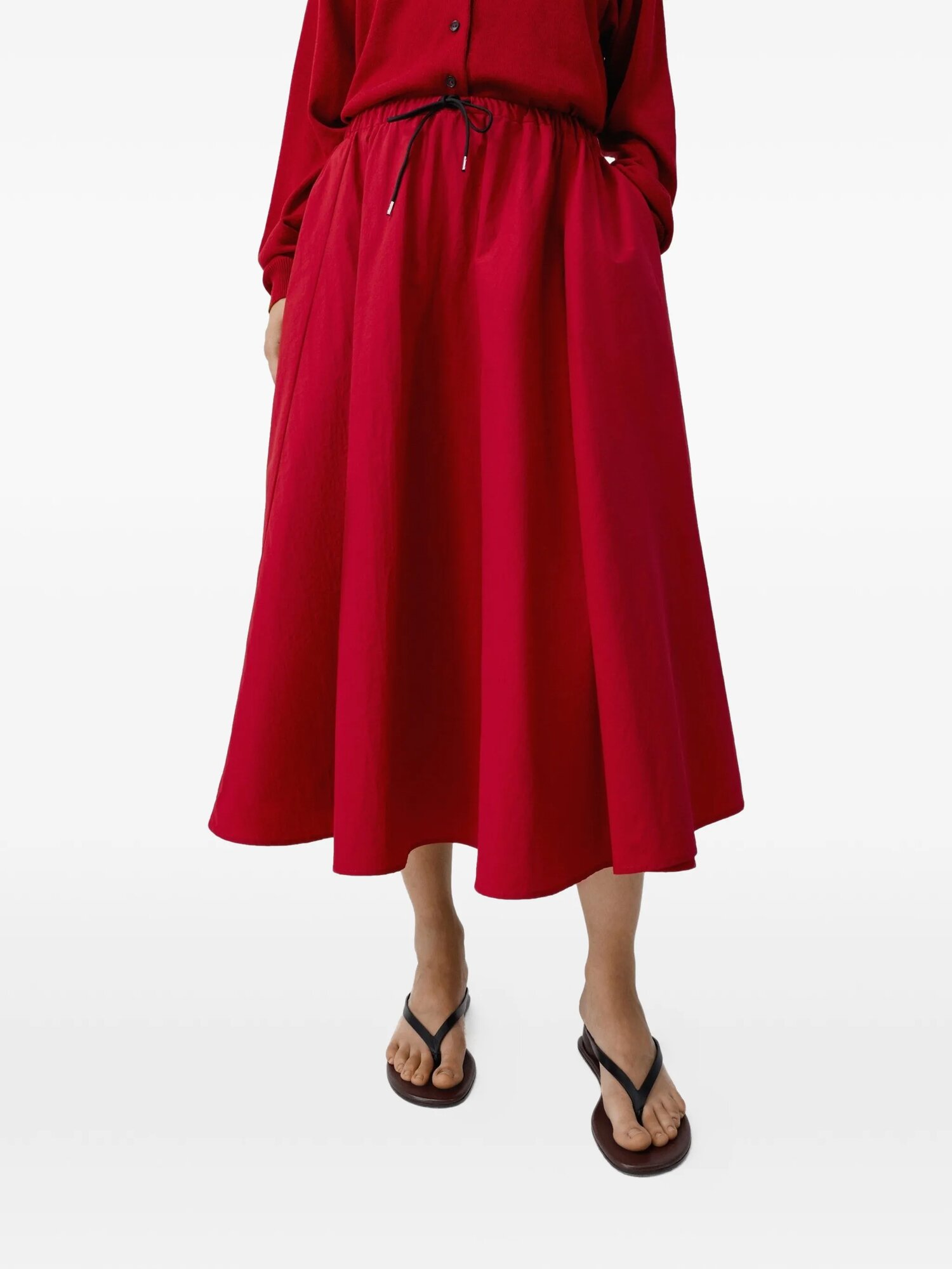 Юбка Drawstring flared skirt