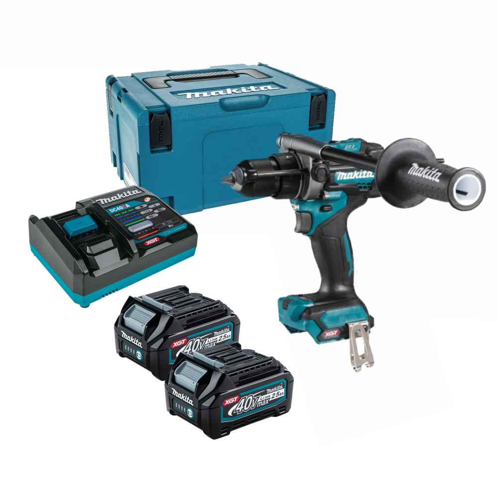 Аккумуляторная дрель-шуруповерт Makita XGT HP001GD201