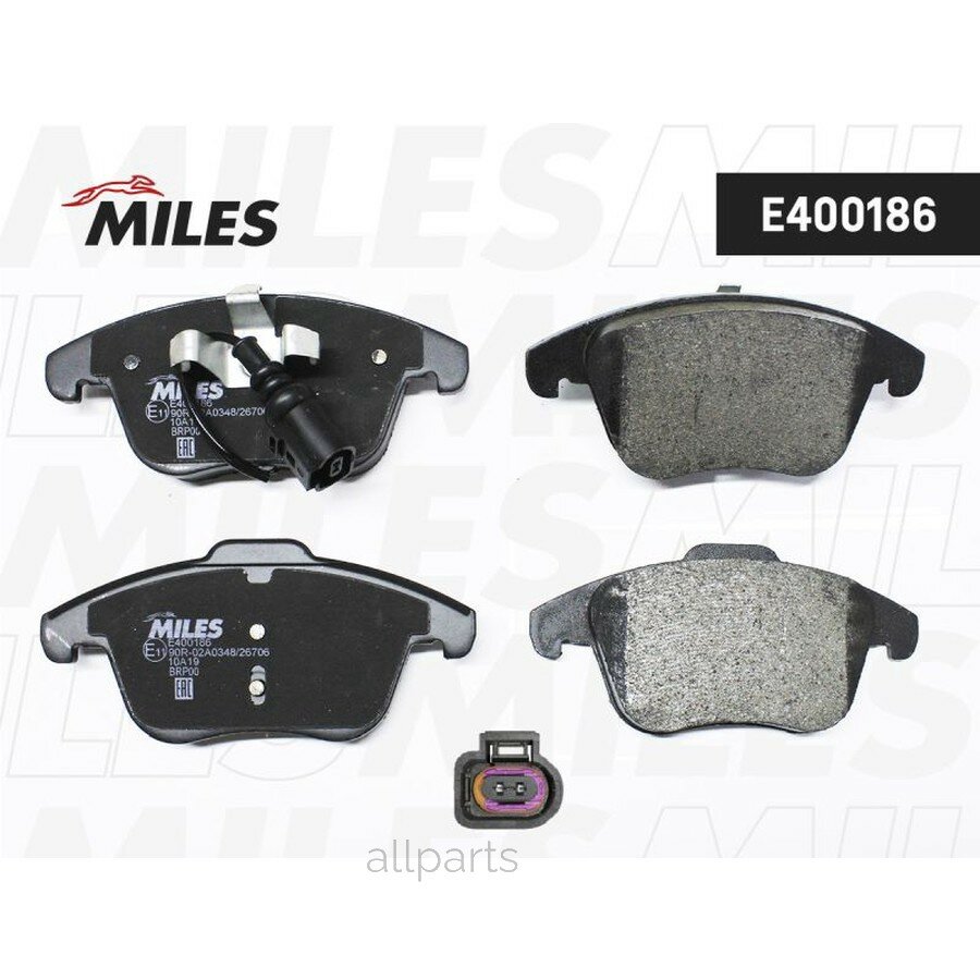 MILES E400186 Колодки тормозные AUDI Q3 11-/VW SHARAN 10-/TIGUAN 07- пер. LowMetallic