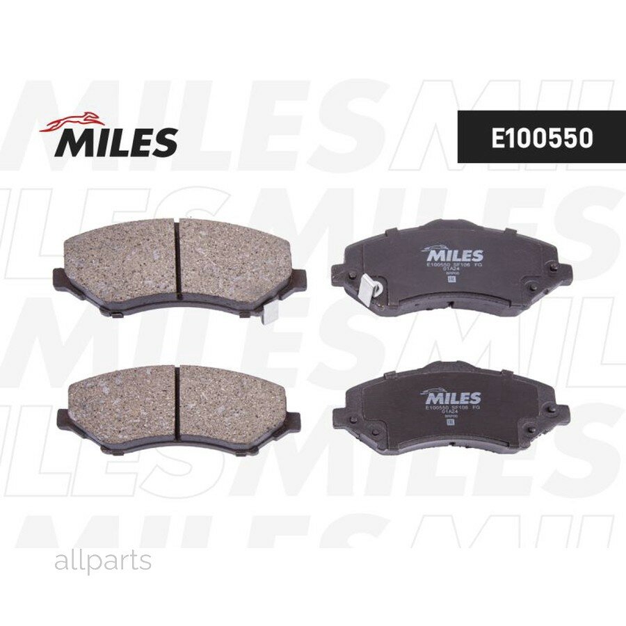 MILES E100550 Колодки тормозные CHRYSLER VOYAGER/JEEP CHEROKEE/WRANGLER 07- передние