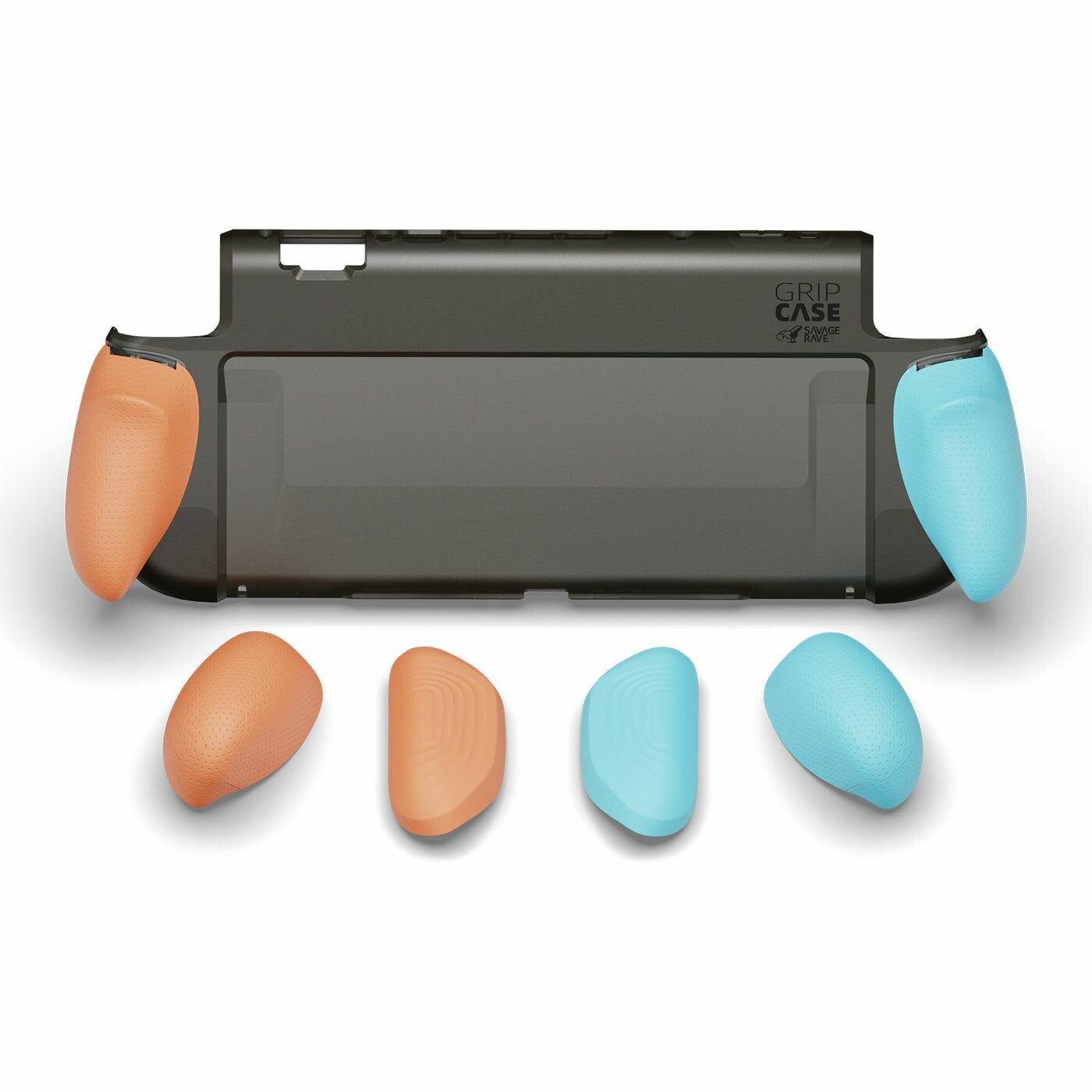 Чехол GripCase для Nintendo Switch 2 Savage Raven by Skull & Co. (голубой-оранжевый)