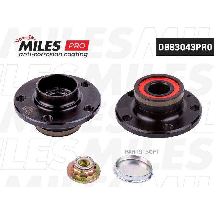 MILES DB83043PRO Ступица с подшипником задняя +ABS AUDI A2/VW POLO/SKODA FABIA 02-. ()