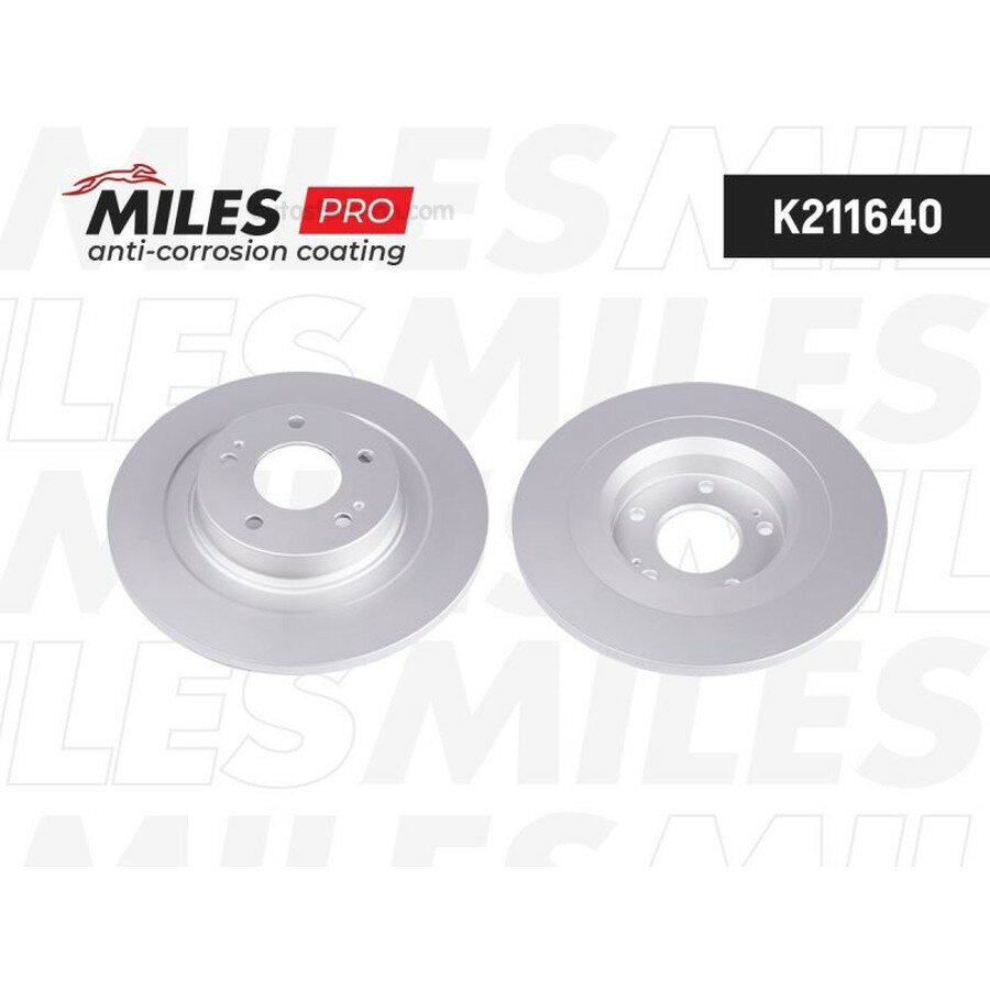 MILES K211640 Диск тормозной MITSUBISHI OUTLANDER/ASX 12- задний с покрытием