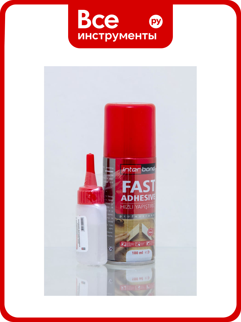 Двухкомпонентный клей Interbond 25 g+100 ml Cyanoacrylate 00-00000190