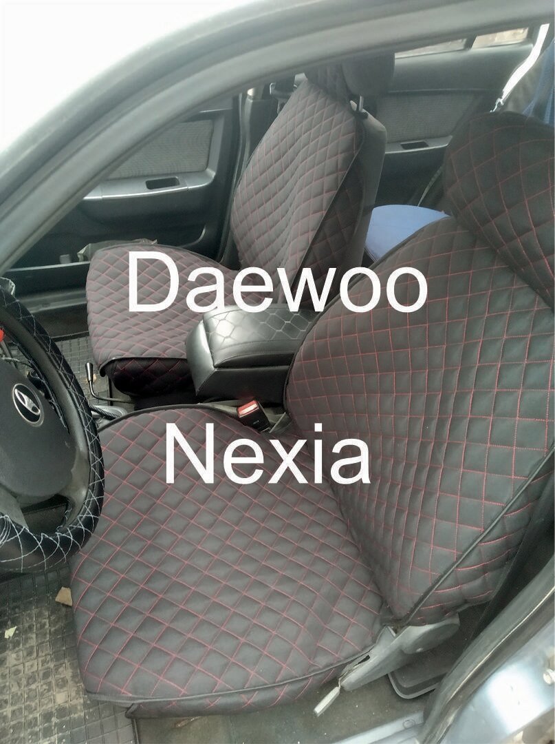 Накидки для Дэу Нексия / Daewoo Nexia жаккард красный ромб