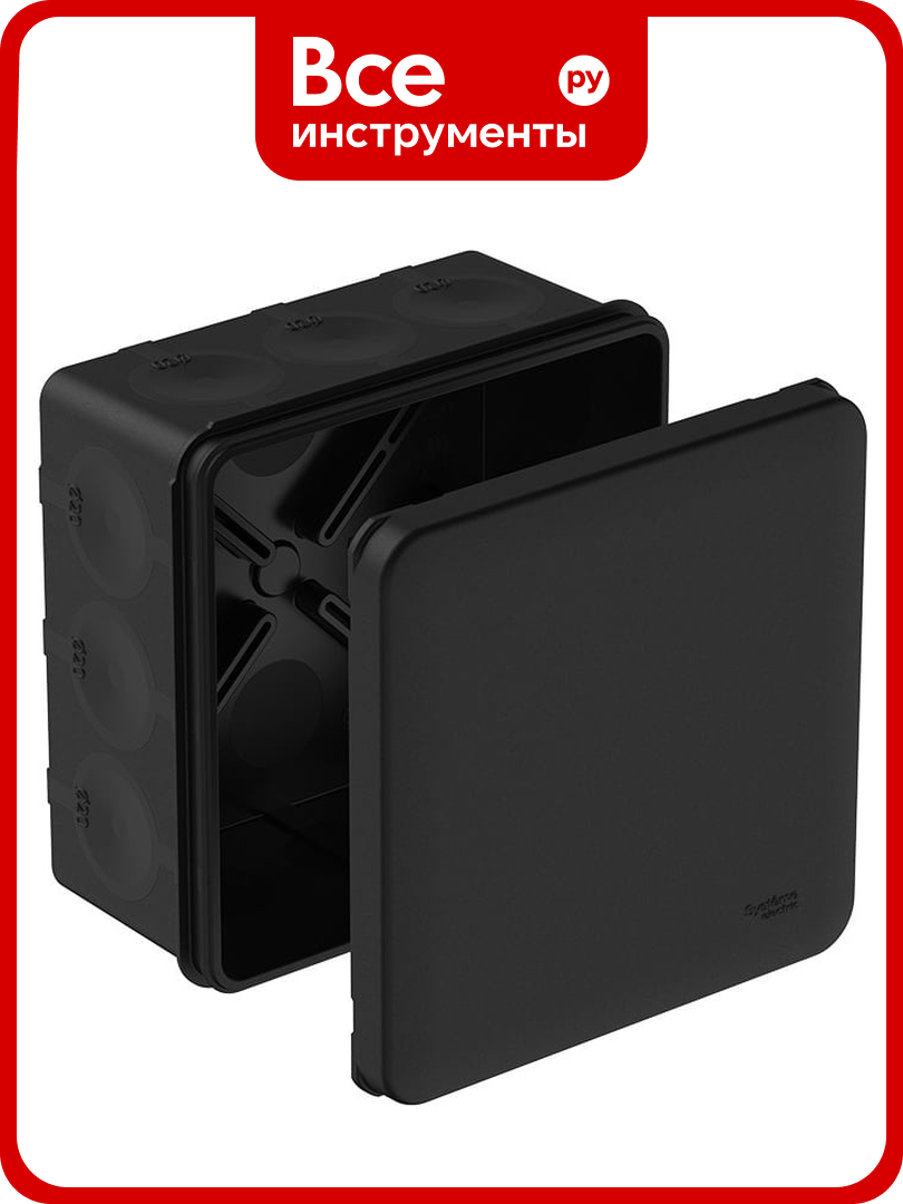 Коробка, Systeme, распределительная Systeme Electric MultiBox IP66 100x100x50 DIY (со стикером) черная