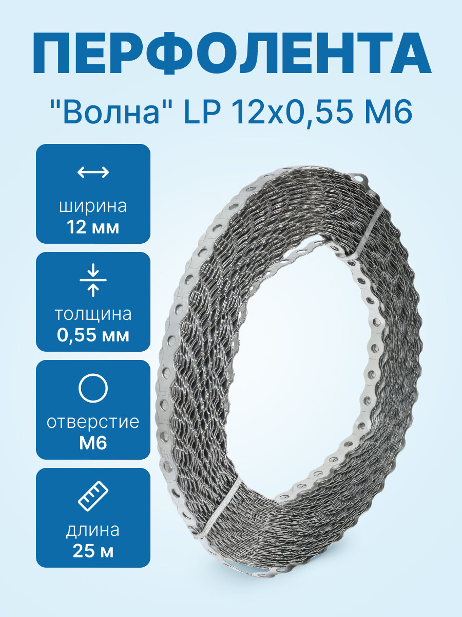 Перфолента "Волна" 12*0,55мм - 25м