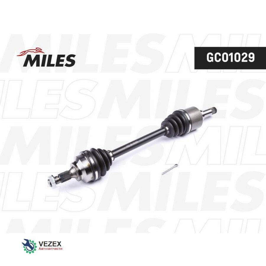 MILES GC01029 Привод в сборе левый CITROEN BERLINGO/C4/PEUGEOT PARTNER/307 1.2HDI-2.0 00- (GKN 303570) GC01029