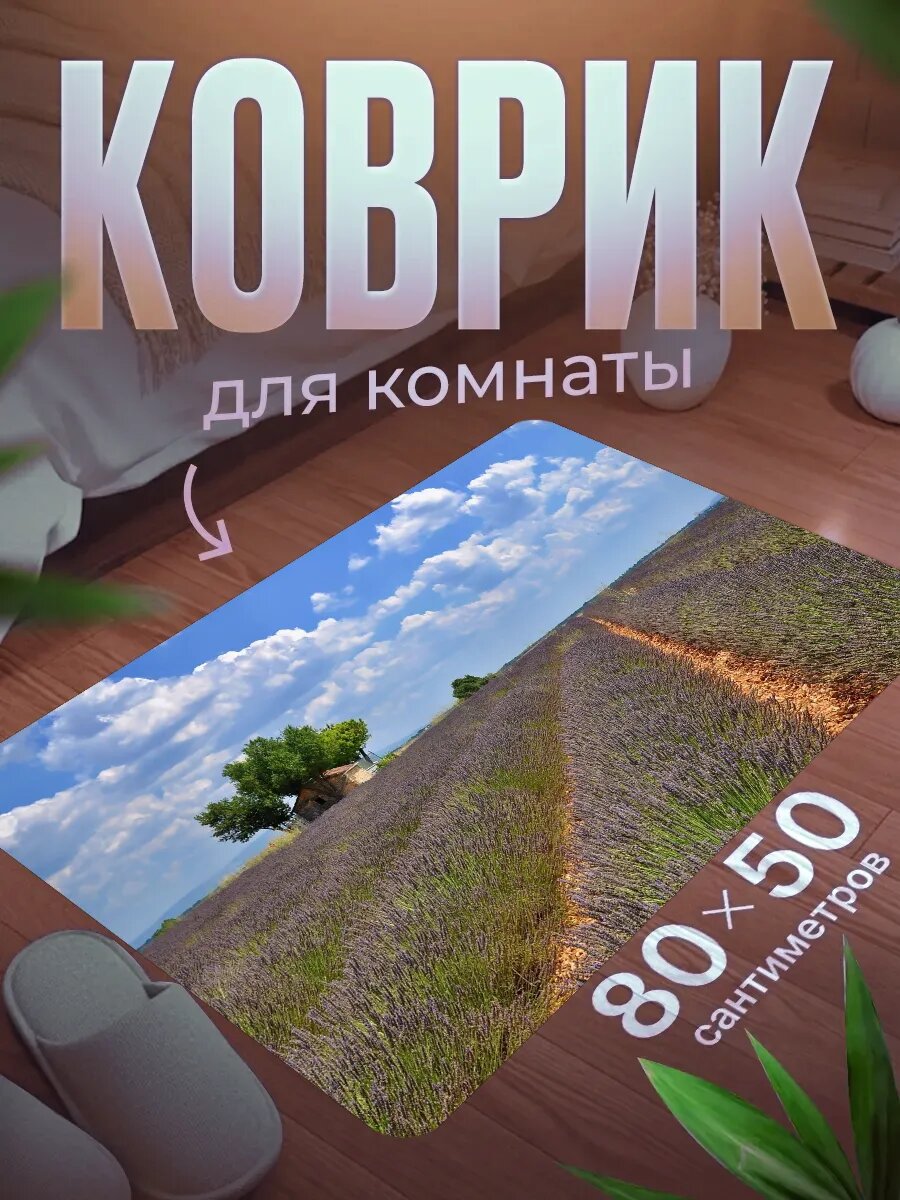 Коврик для ног 80×50 см мягкий, влагостойкий, нескользящий
