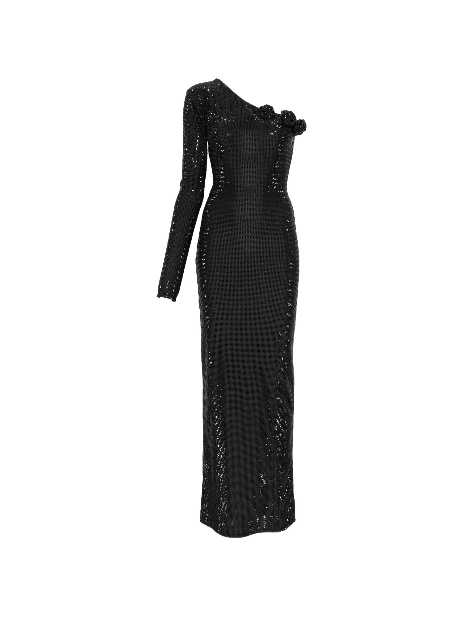 Платье One-shoulder flower-accent dress