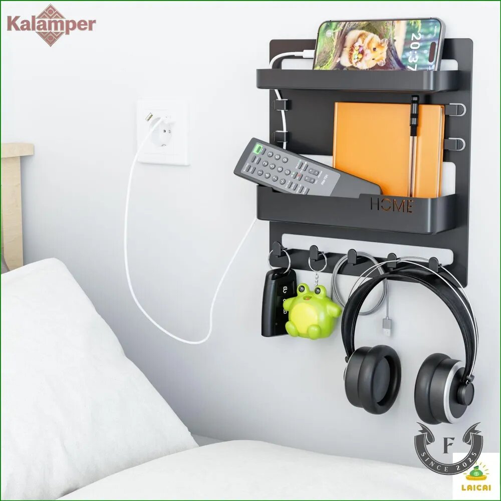 Полка интерьерная с крючками, 23х23х24 см