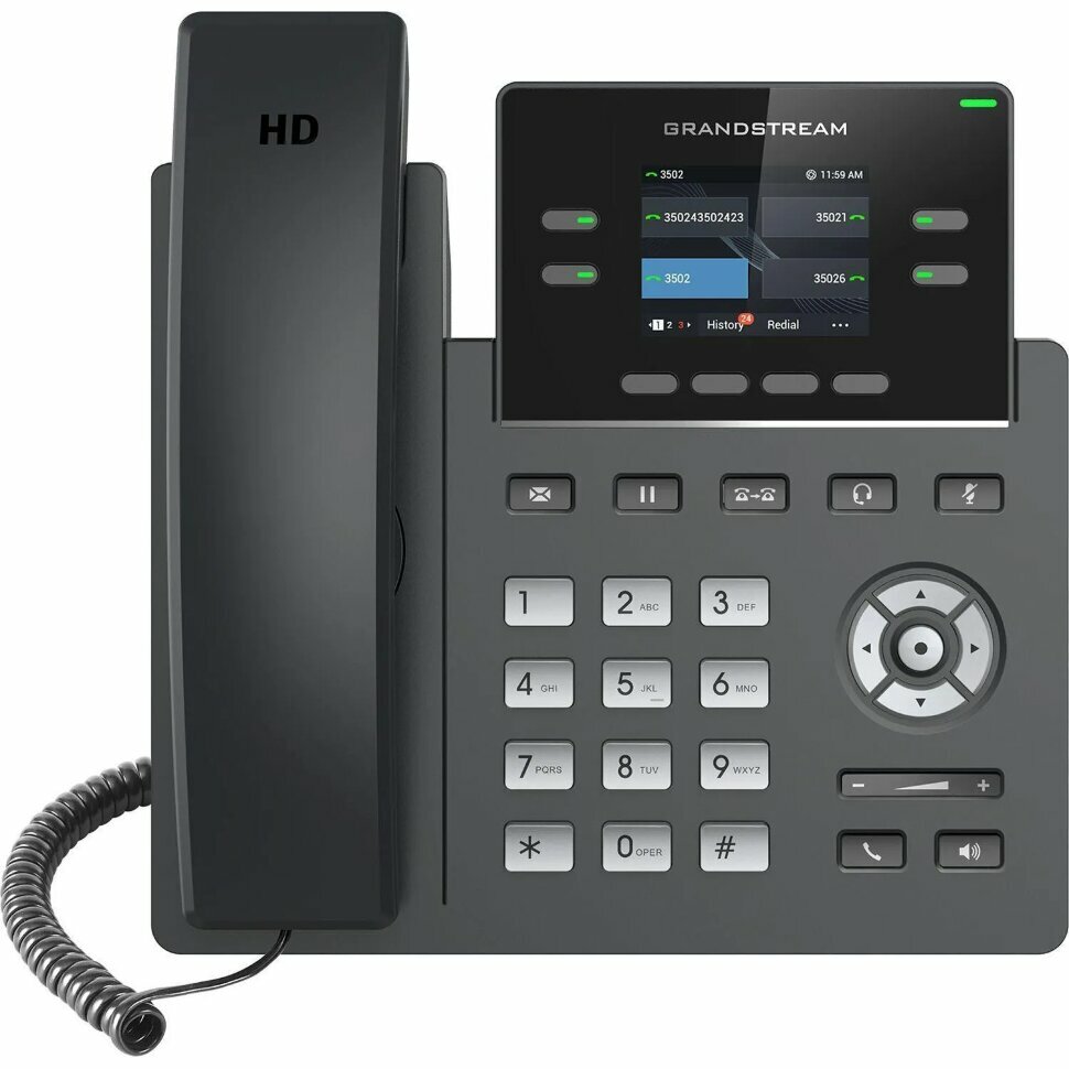 Телефон IP Grandstream GRP-2612P черный, 1387084