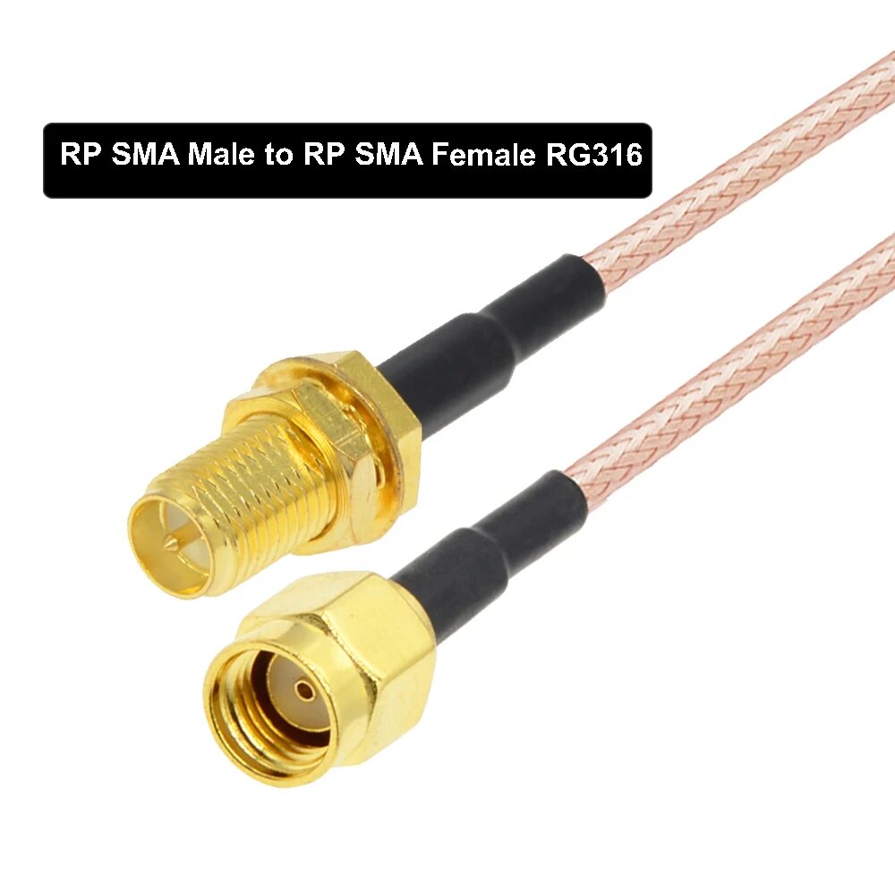 Кабели-удлинители RP SMA Male-Female RG316/RG174, BEVOTOP 30CM, RG316