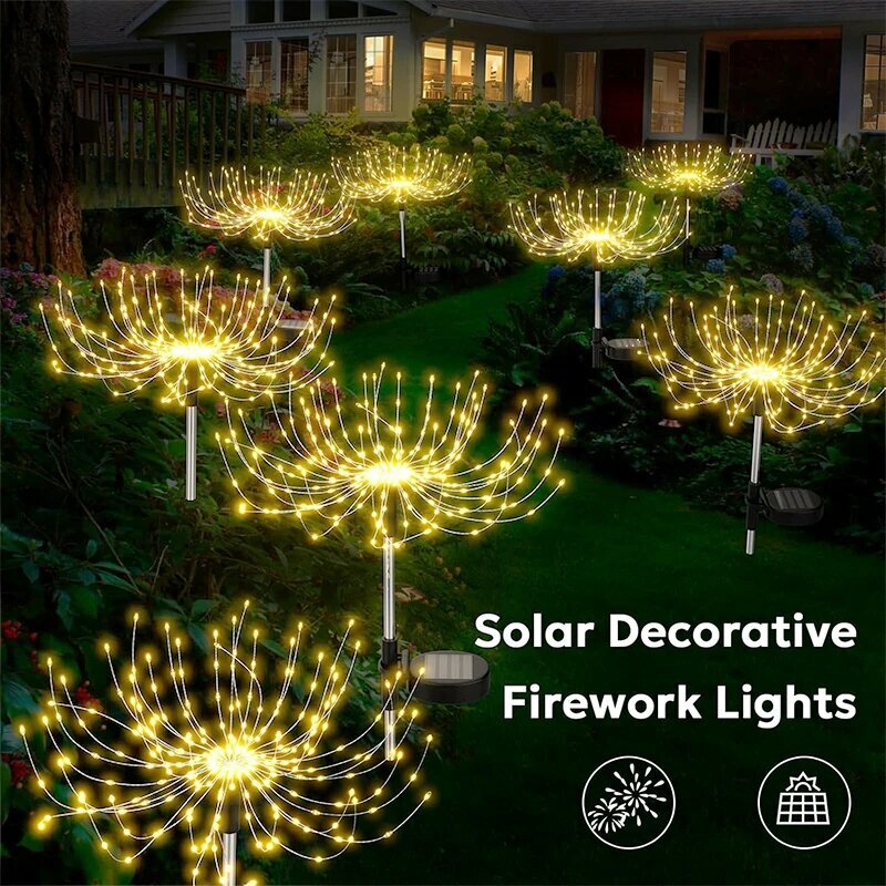 Солнечные фонарики 420 LED теплый белый свет Warm White, 60LED