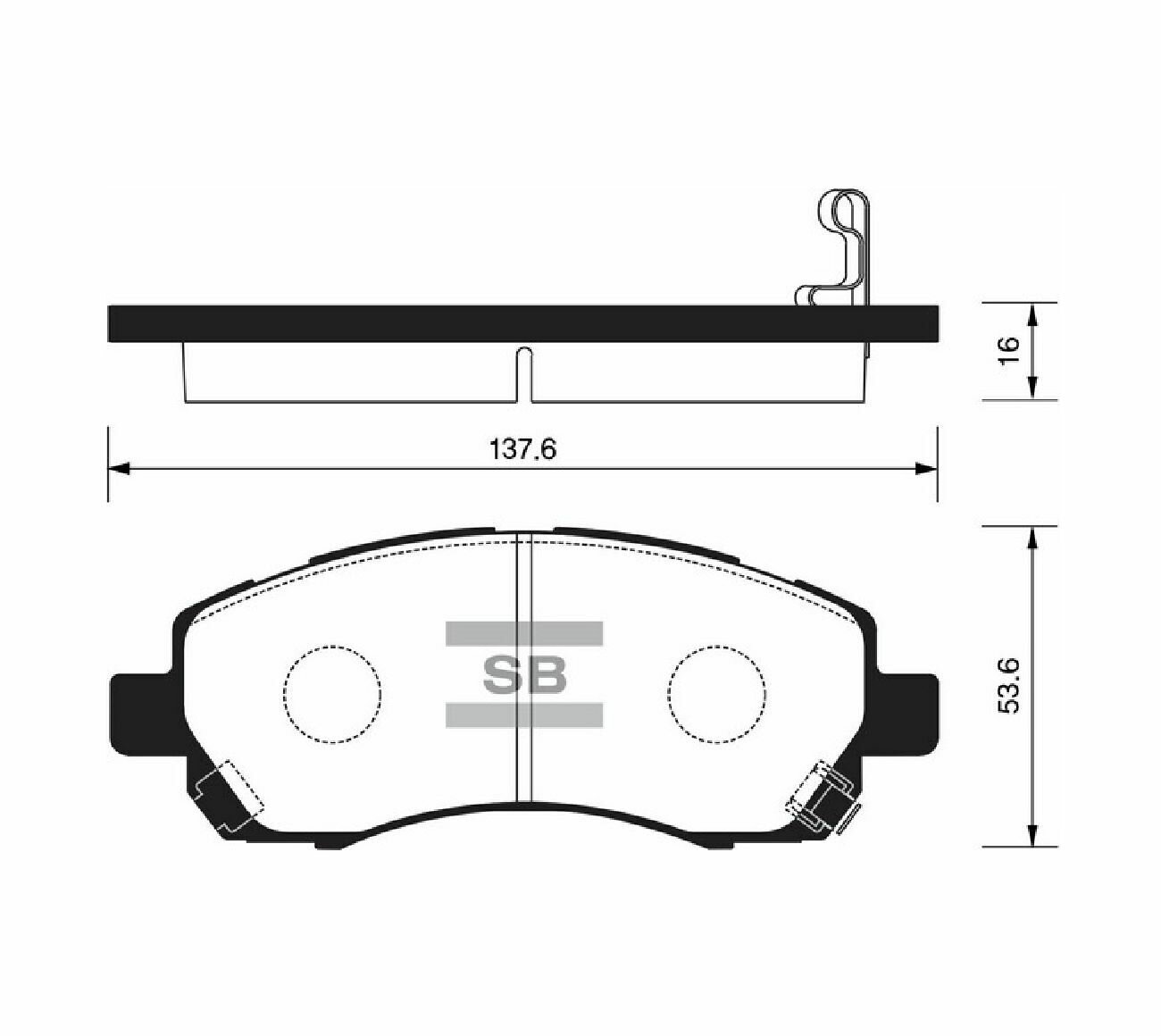 Колодки тормозные дисковые SANGSIN SP1228