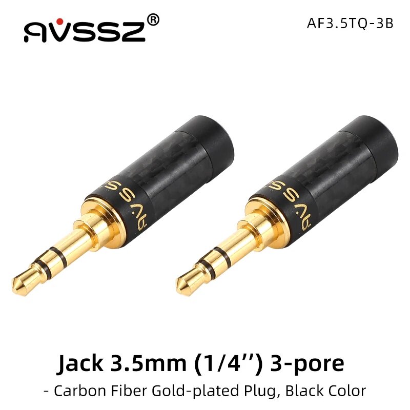 AVSSZ 3.5 мм Разъем 3-полюсный, 2 шт, Черный, AF3.5TQ-3B