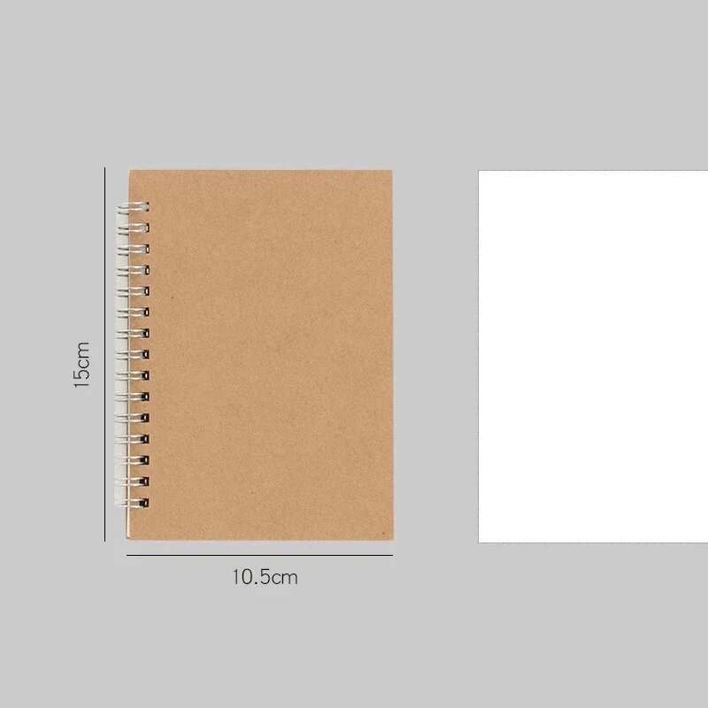 Спиральный блокнот А4/А5/А6 крафт-бумага 100 стр. A6-Blank