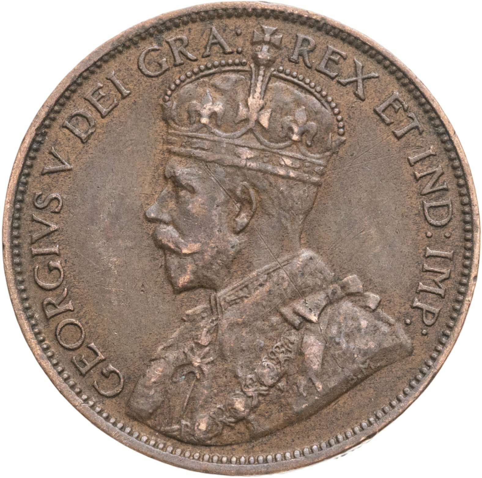 Канада 1 цент cent 1920, Бронза, в сохранности VF-XF