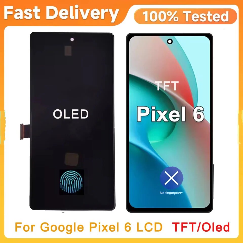 6,4 "TFT/OLED для Google Pixel 6 GB7N6 G9S9B16 G9S9B GR1YH ЖК-дисплей с цифровым TFT LCD