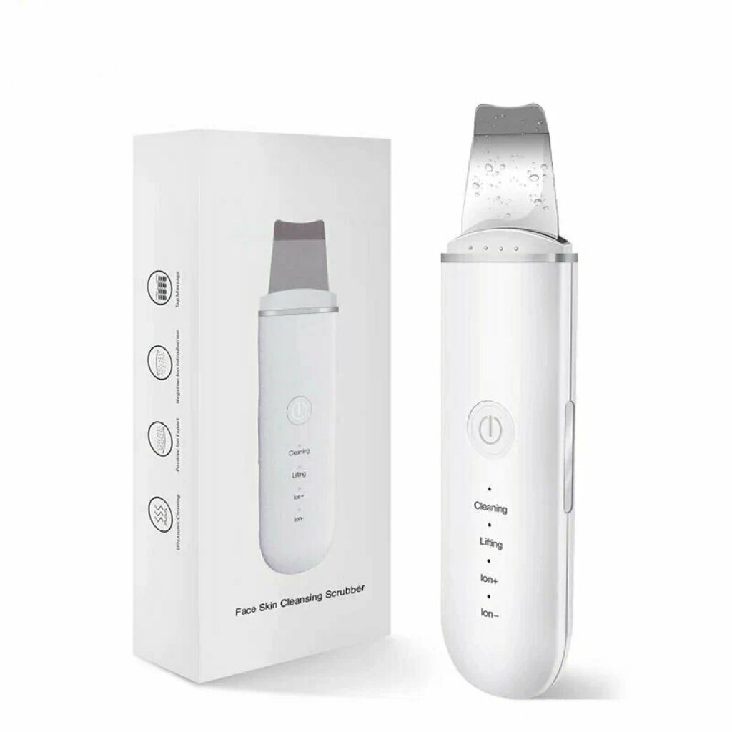 Ультразвуковой скрабер для лица White with box, очищение кожи
