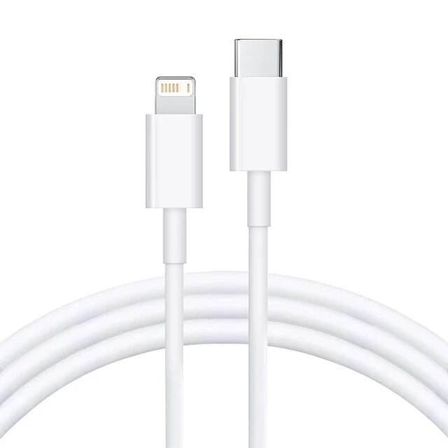 Кабель USB-C на Lightning 1 м, белый