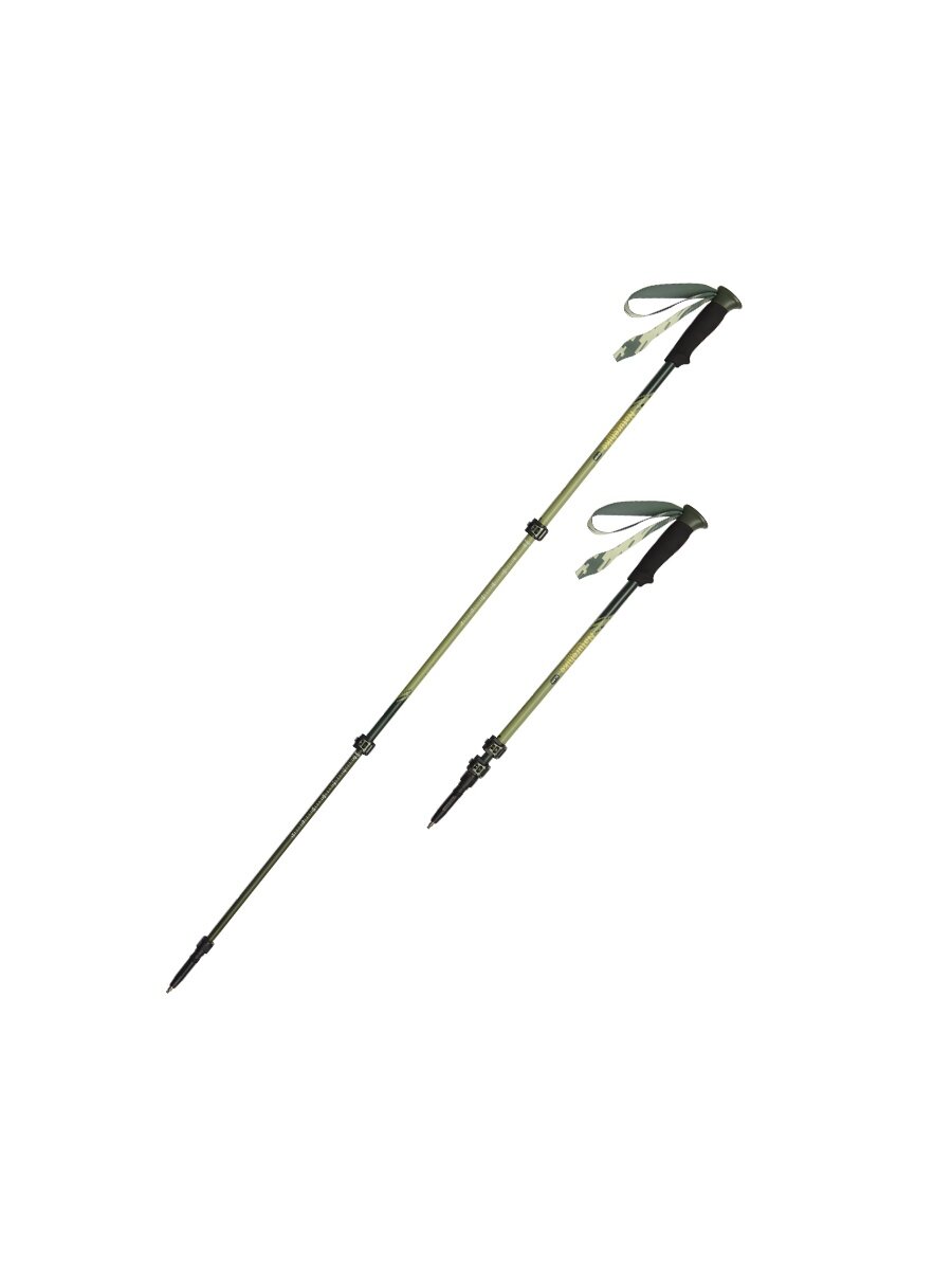 Палки треккинговые Naturehike Sunsia 3-EXT, карбон, 3-секционные, 62-135 см, светло-зеленые, 2 шт